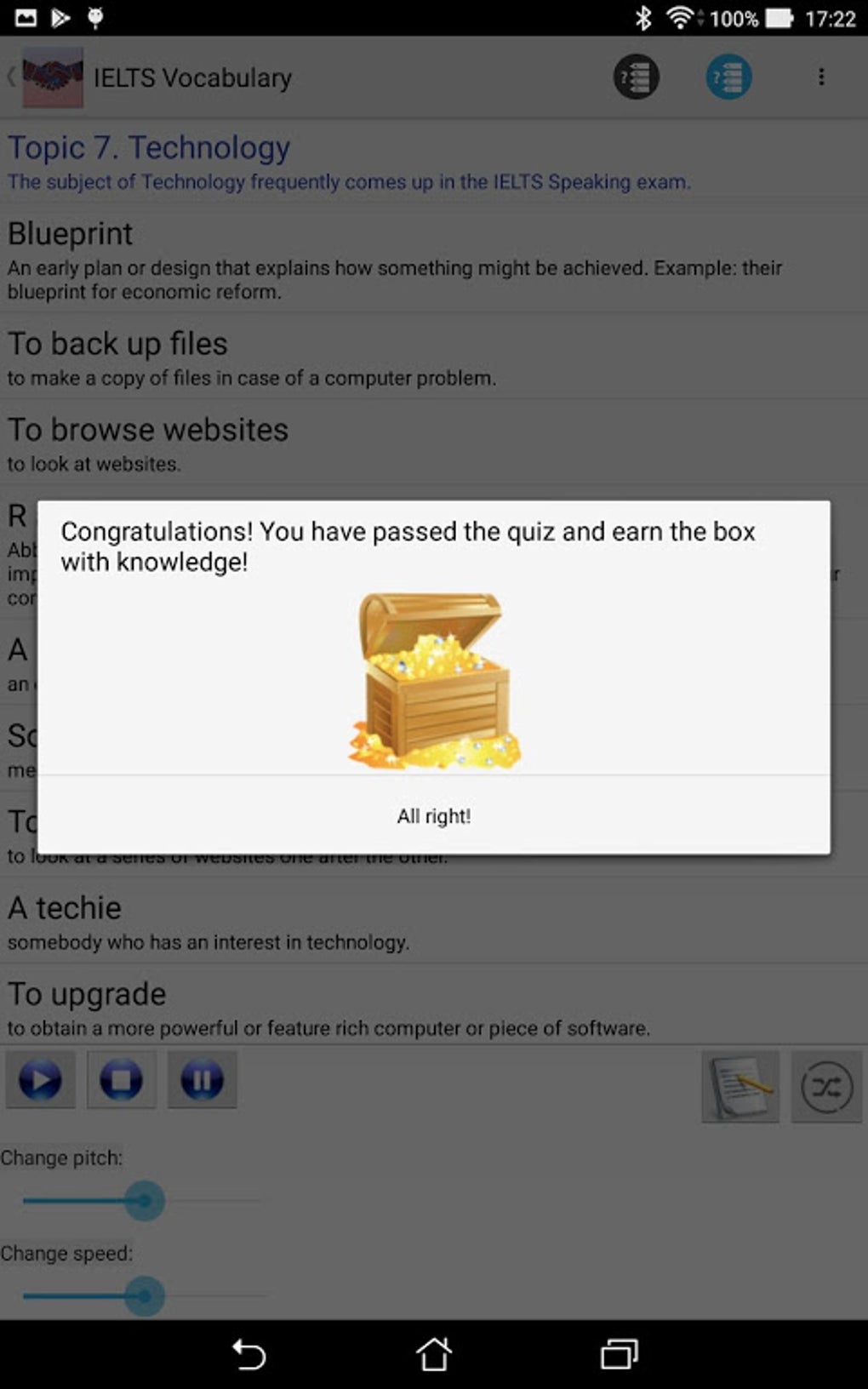 IELTS Vocabulary Listening, exam words, + quiz APK para Android - Descargar