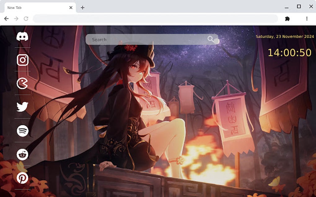 Hu Tao Live Wallpaper Genshin Impact Google Chrome 용 - 확장 프로그램 다운로드