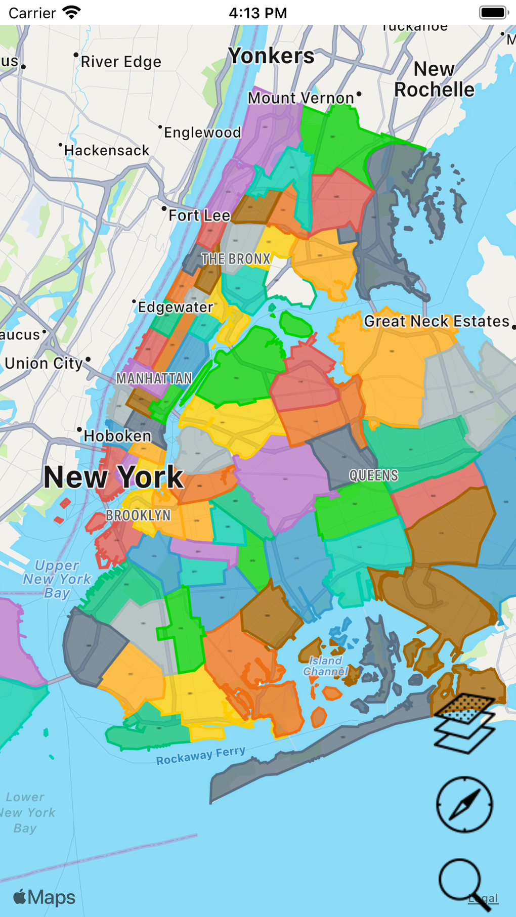 IPhone NYC Precinct Map 