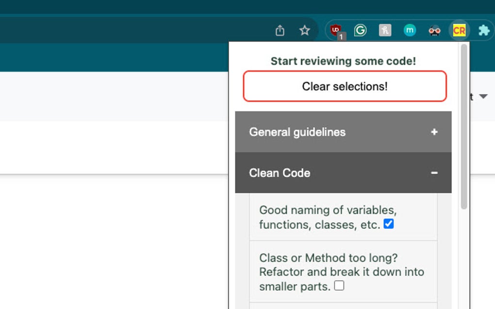 Code Review Guidelines para Google Chrome - Extensión Descargar