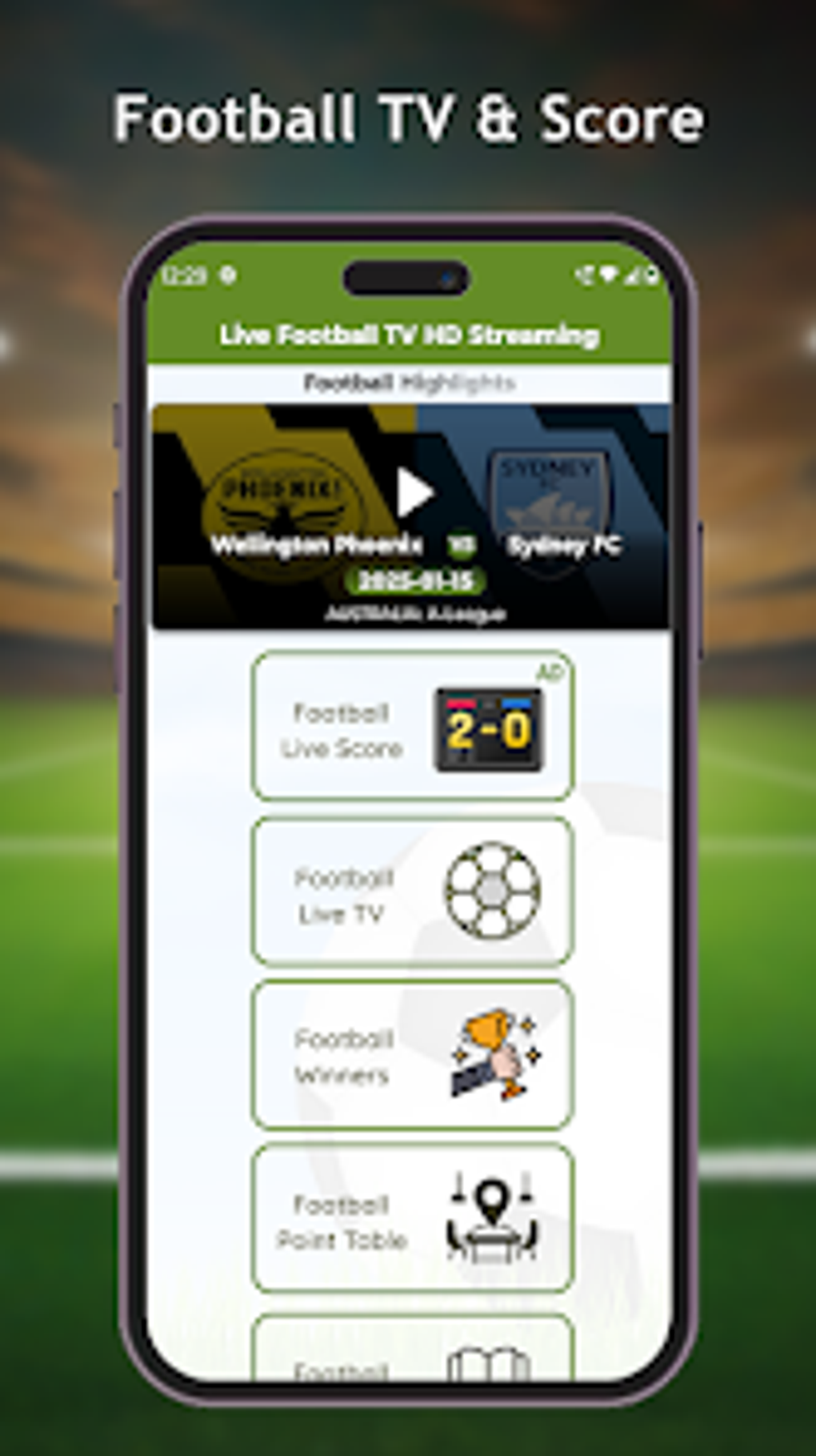 Live Football TV HD Streaming สำหรับ Android - ดาวน์โหลด