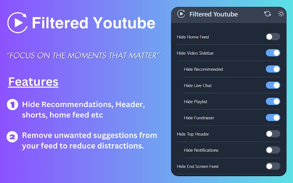 Filtered Youtube - Remove YouTube Recommended & Shorts for Google ...
