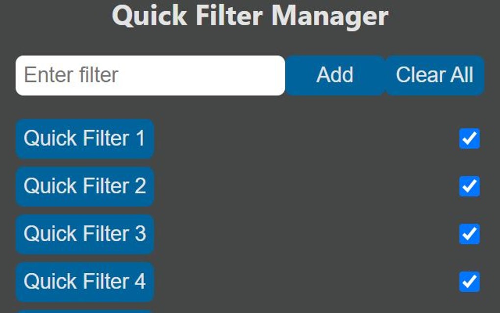 Quick Filter Manager para Google Chrome - Extensión Descargar Quick Filter Manager para Google Chrome - Extensión Descargar