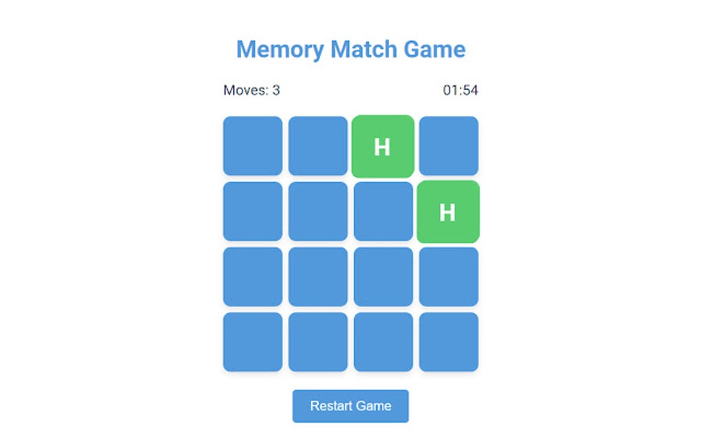 Memory Match Game สำหรับ Google Chrome - ส่วนขยาย ดาวน์โหลด