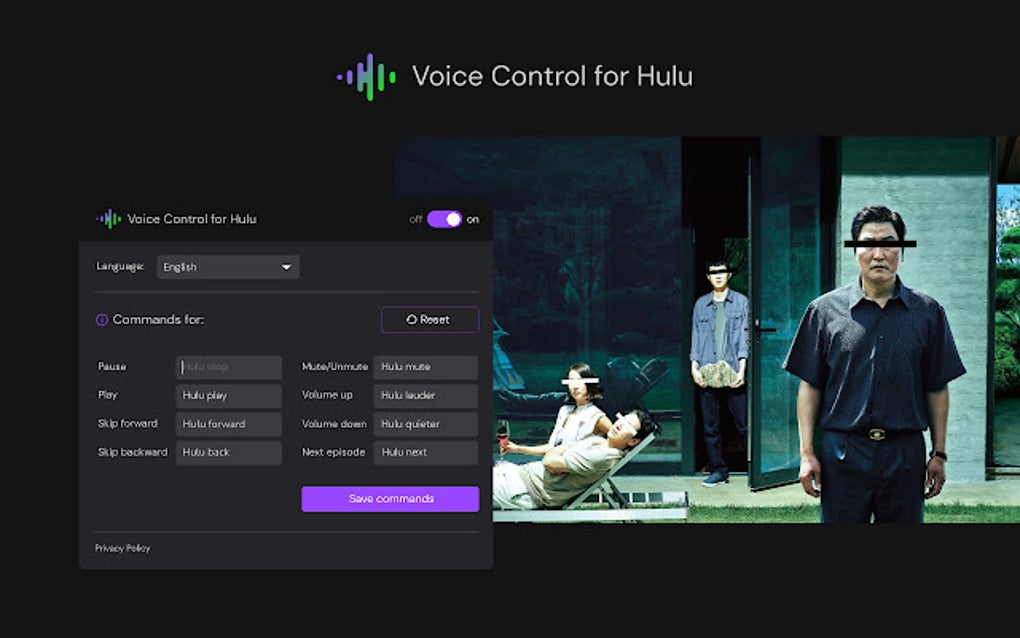 Voice Control for Hulu pour Google Chrome - Extension Télécharger