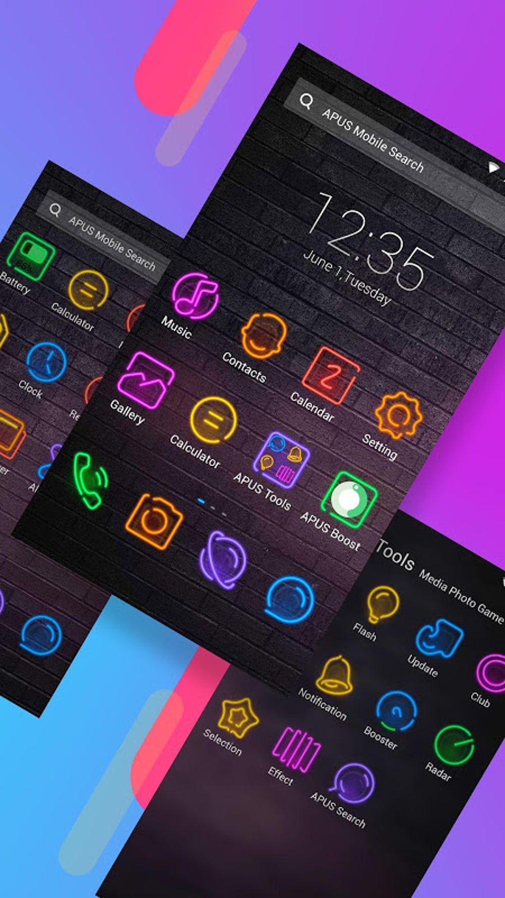 Shine Neon Lights Theme & HD Wallpapers APK for Android - Download