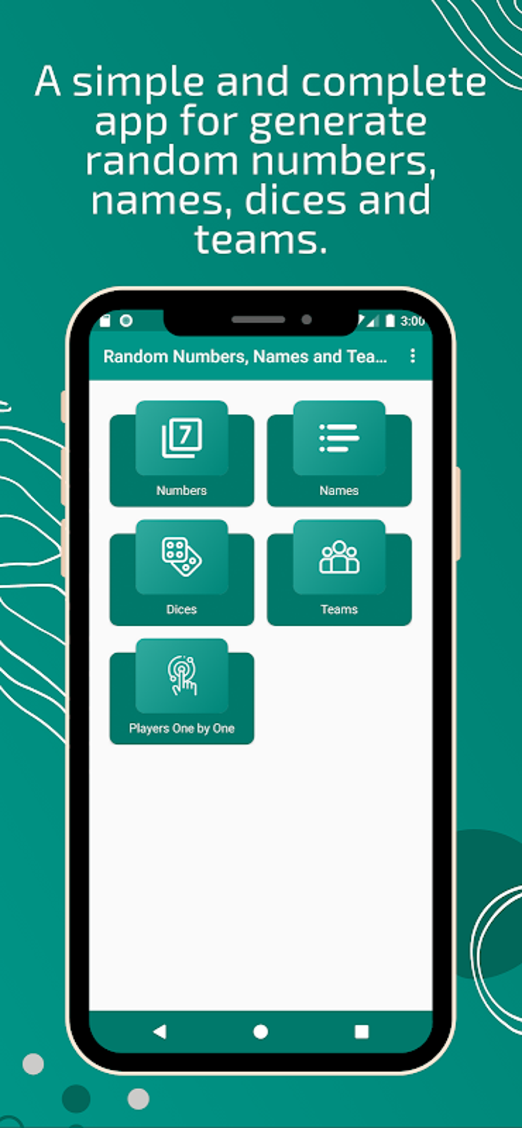 Android 용 Random Numbers, Names and Teams for Games APK - 다운로드