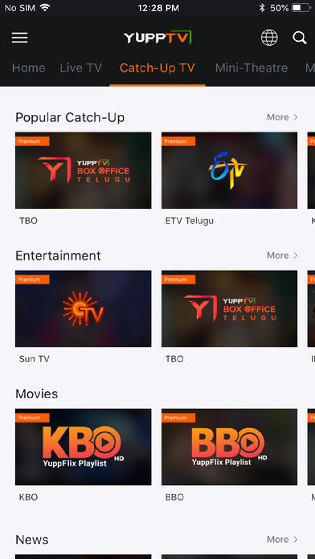 YuppTV - Live TV Movies for iPhone - Download