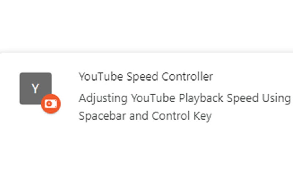 YouTube Speed Controller สำหรับ Google Chrome - ส่วนขยาย ดาวน์โหลด