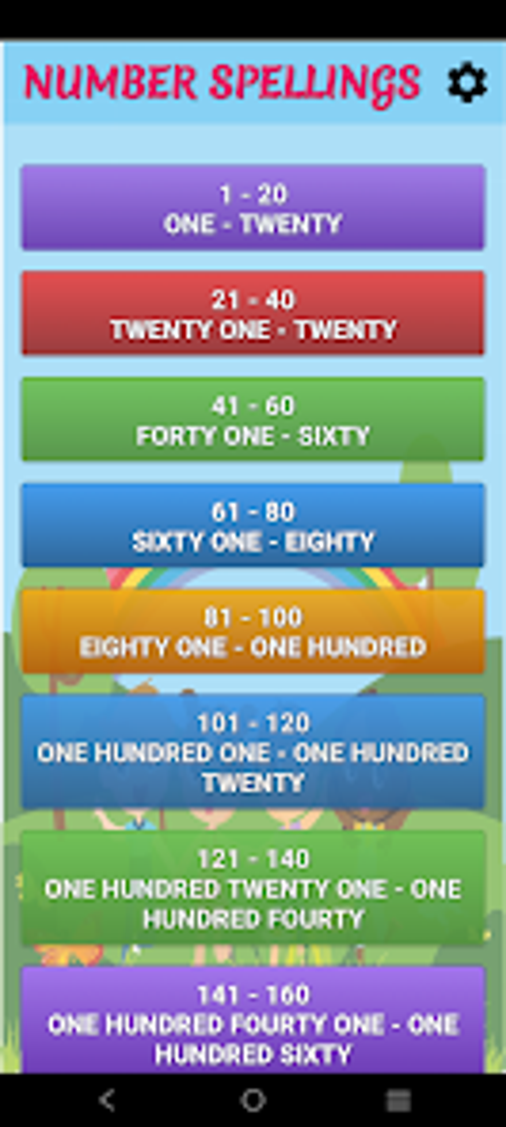 Numbers Spelling Learning 2019 Android 