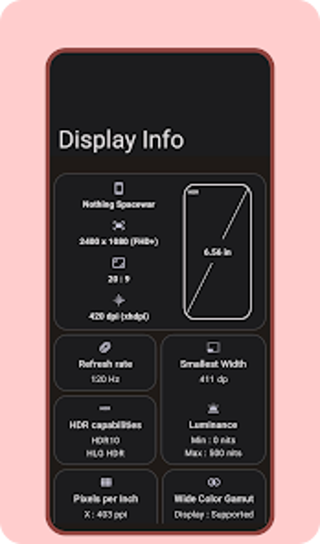 Display Info สำหรับ Android - ดาวน์โหลด