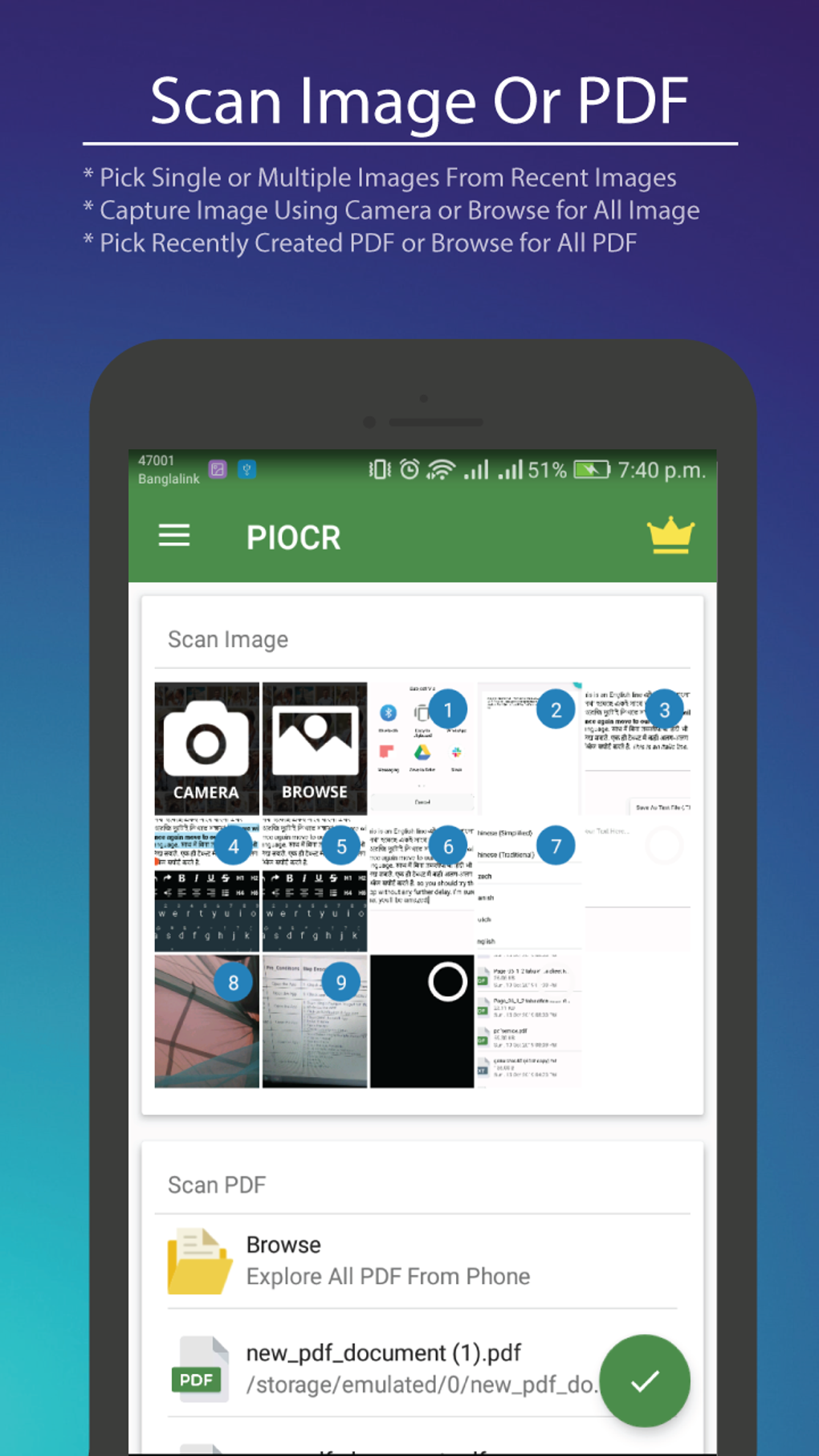 Android I in Image To Text Document PDF Scanner App ndir