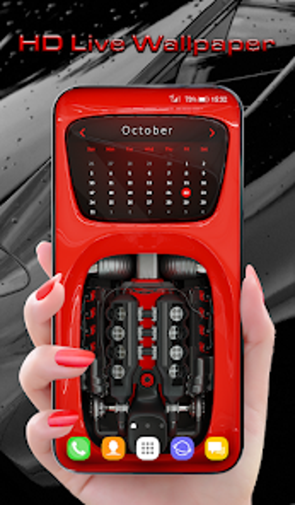 Red Car 3D Wallpaper V8 Theme per Android - Download