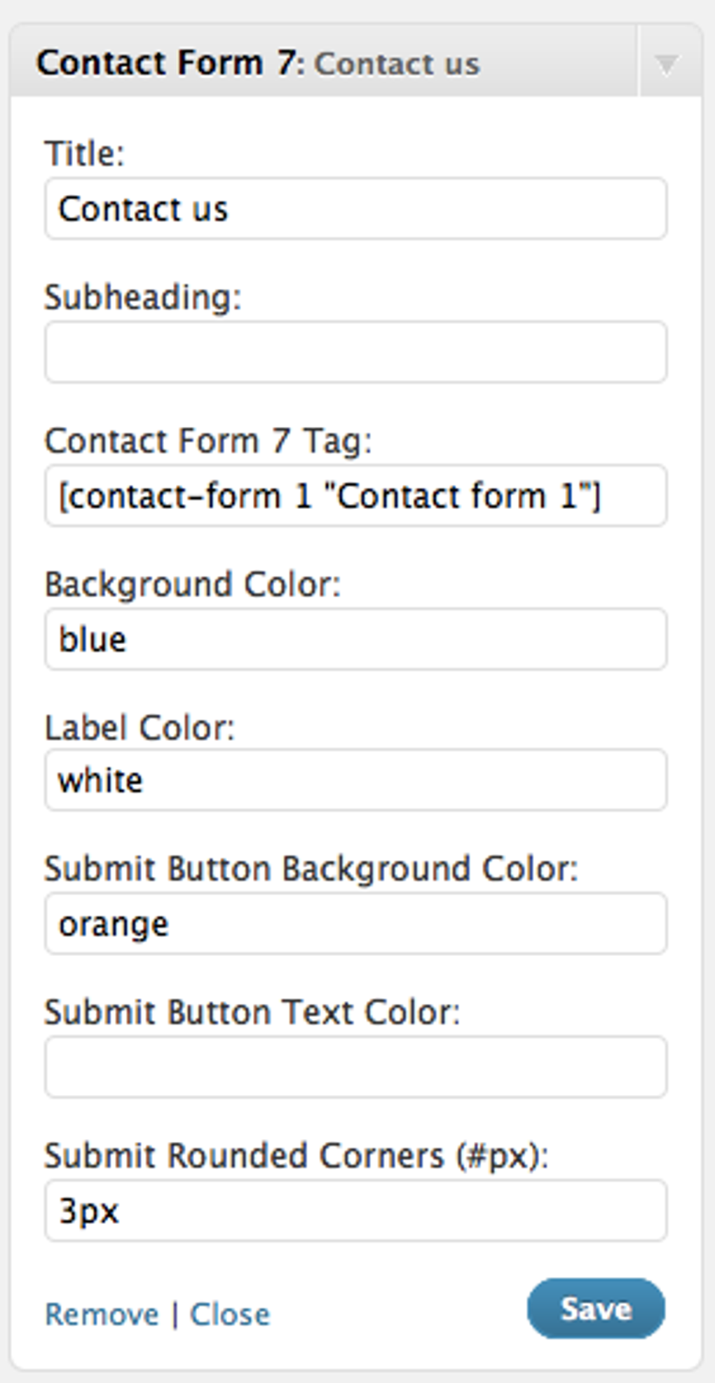 WordPress 용 Contact Form 7 Widget - 다운로드