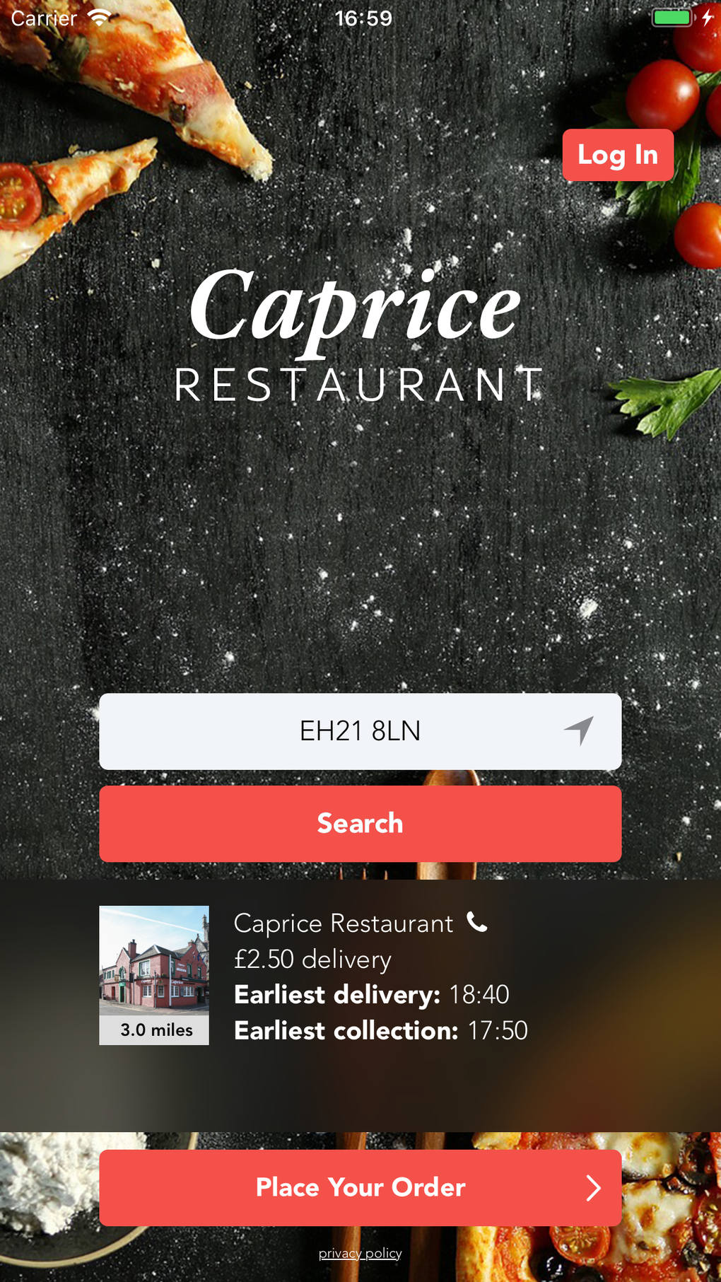 Caprice Restaurant for iPhone - Download