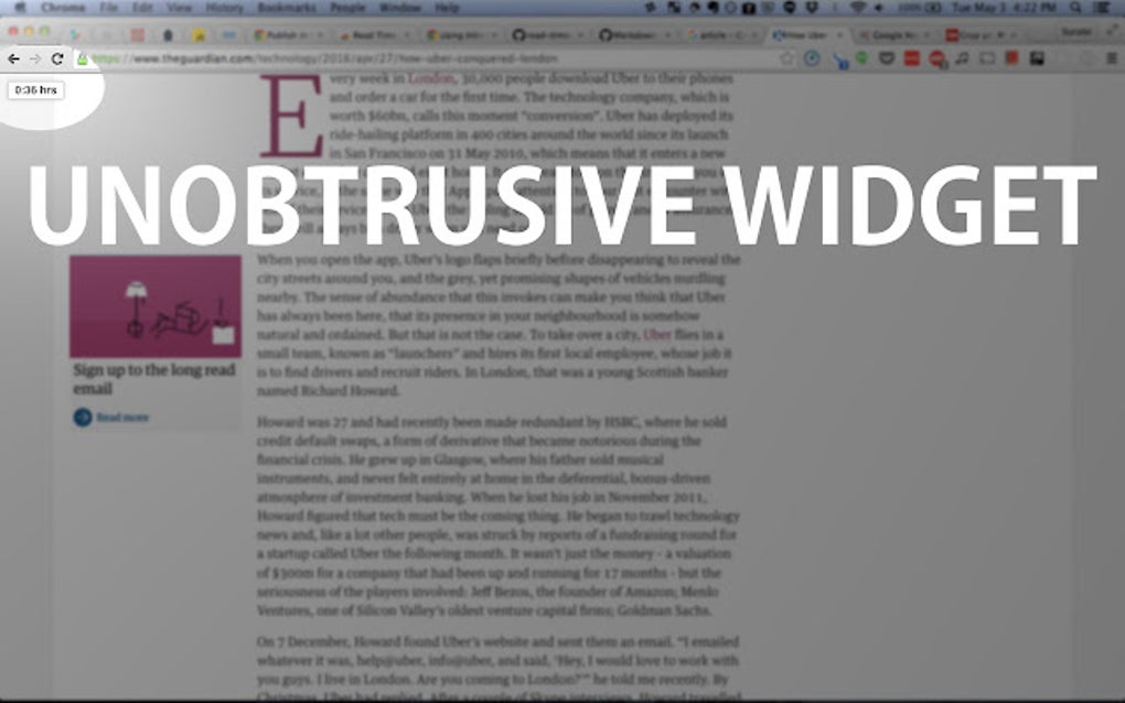 Reading Time Google Chrome 용 - 확장 프로그램 다운로드