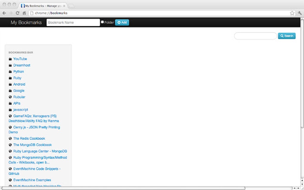 My Bookmarks Alpha para Google Chrome - Extensión Descargar