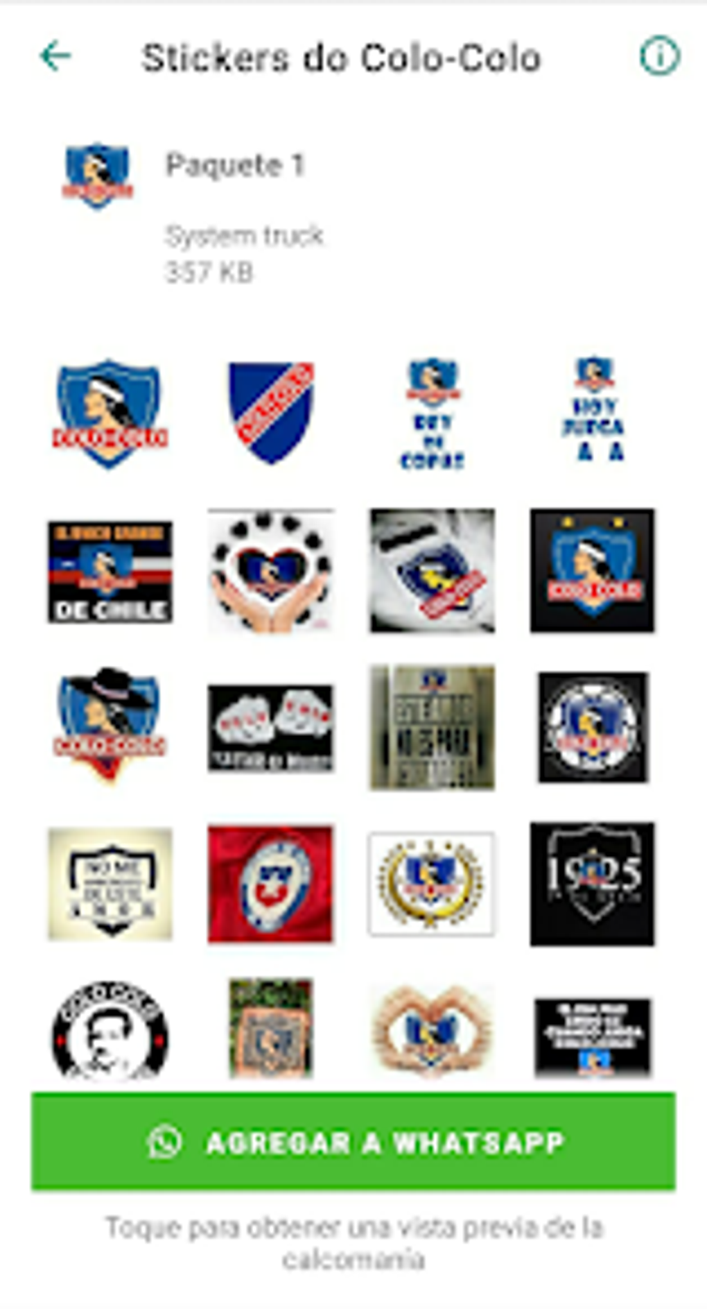 Android için Stickers do Colo-Colo - İndir