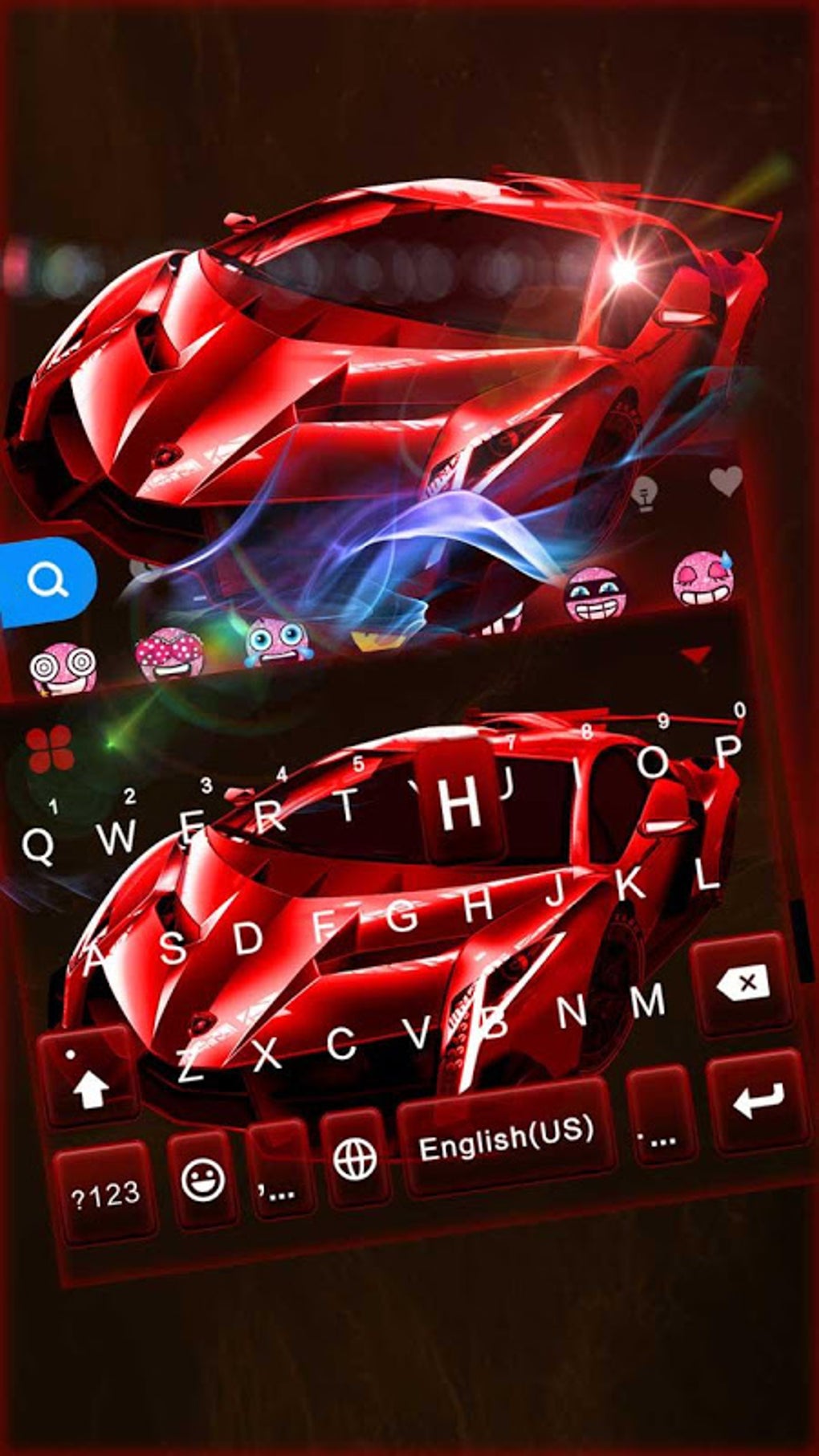 Red Racing Sports Car Keyboard Theme APK para Android - Descargar