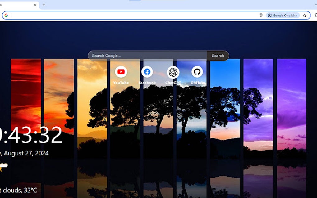 Custom tree spectrum Background for Google Chrome - Extension Download