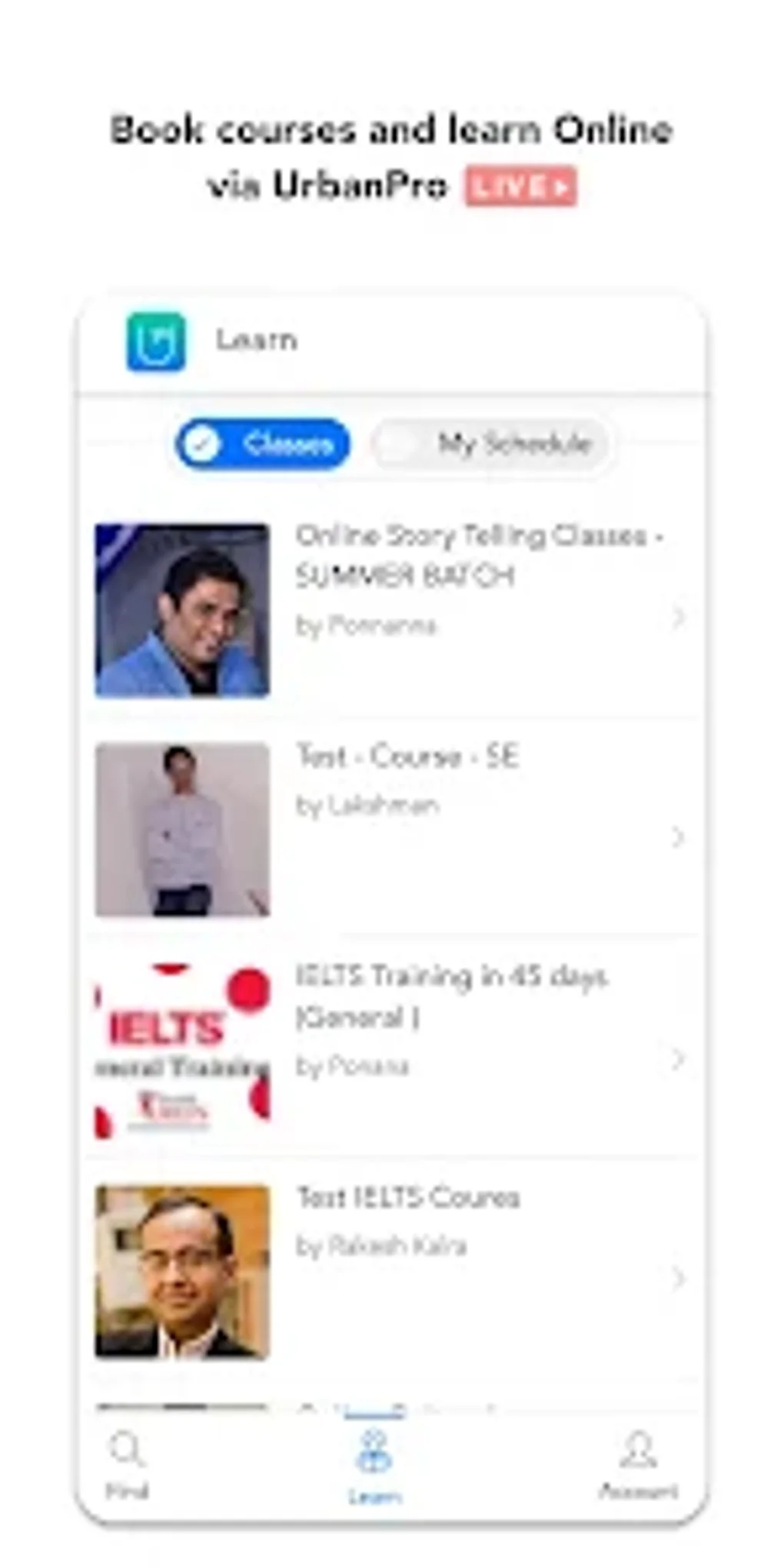UrbanPro for Learners for Android - Download