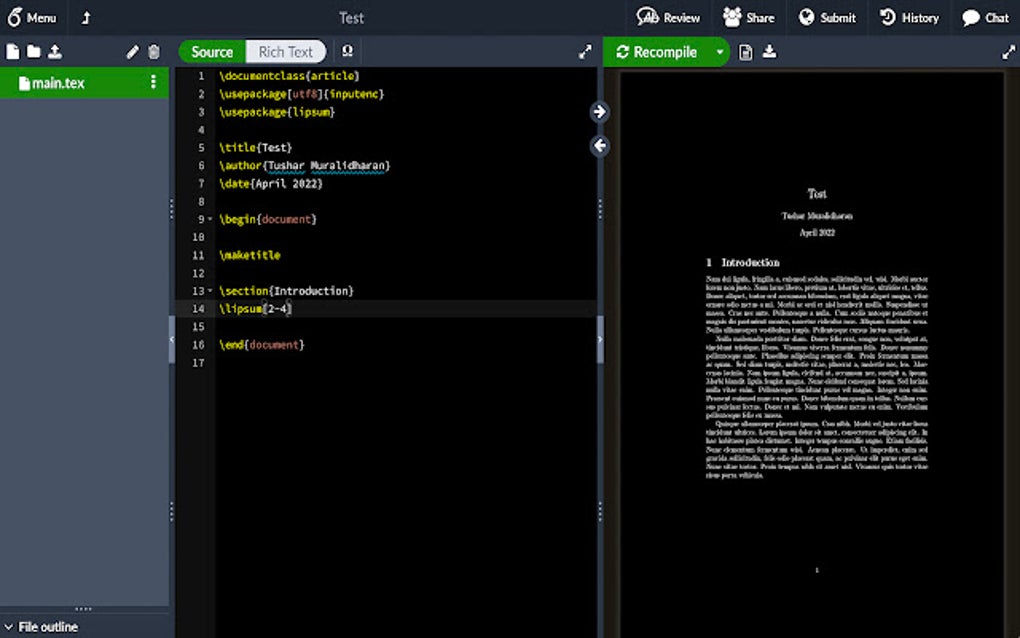 Overleaf Dark Mode Google Chrome 용 - 확장 프로그램 다운로드