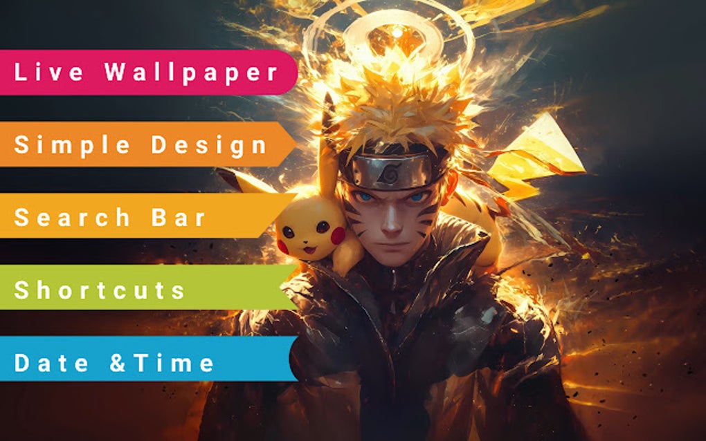 Naruto and Pikachu Live Wallpaper para Google Chrome - Extensión Descargar