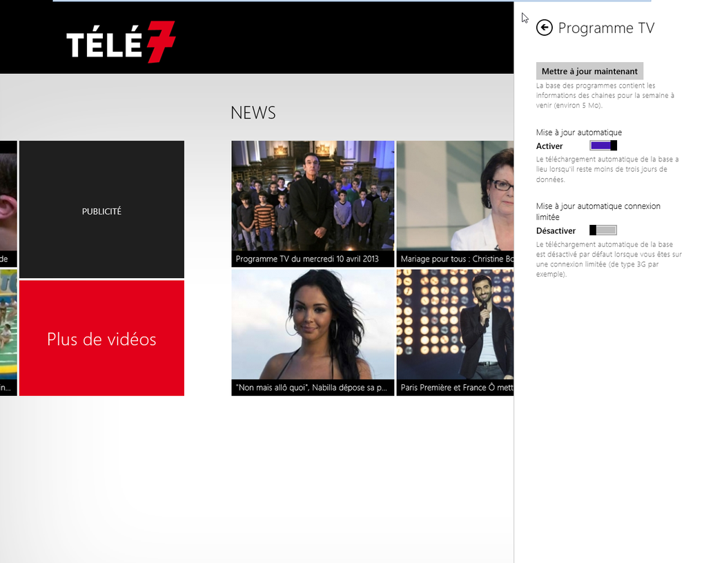 Télé 7 Programme TV pour Windows 10 (Windows) - Télécharger