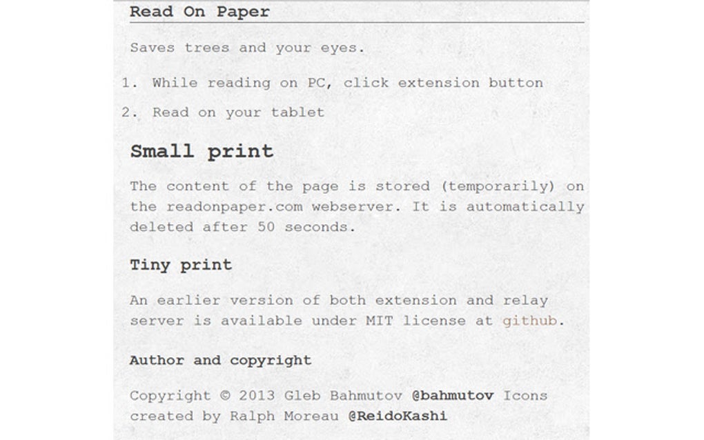 Read On Paper for Google Chrome - Extension Download
