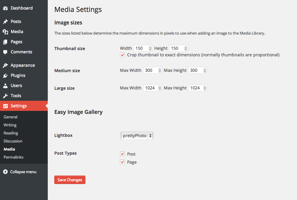 Easy Image Gallery para WordPress - Descargar