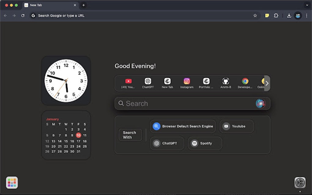 Mac New Tab pour Google Chrome - Extension Télécharger