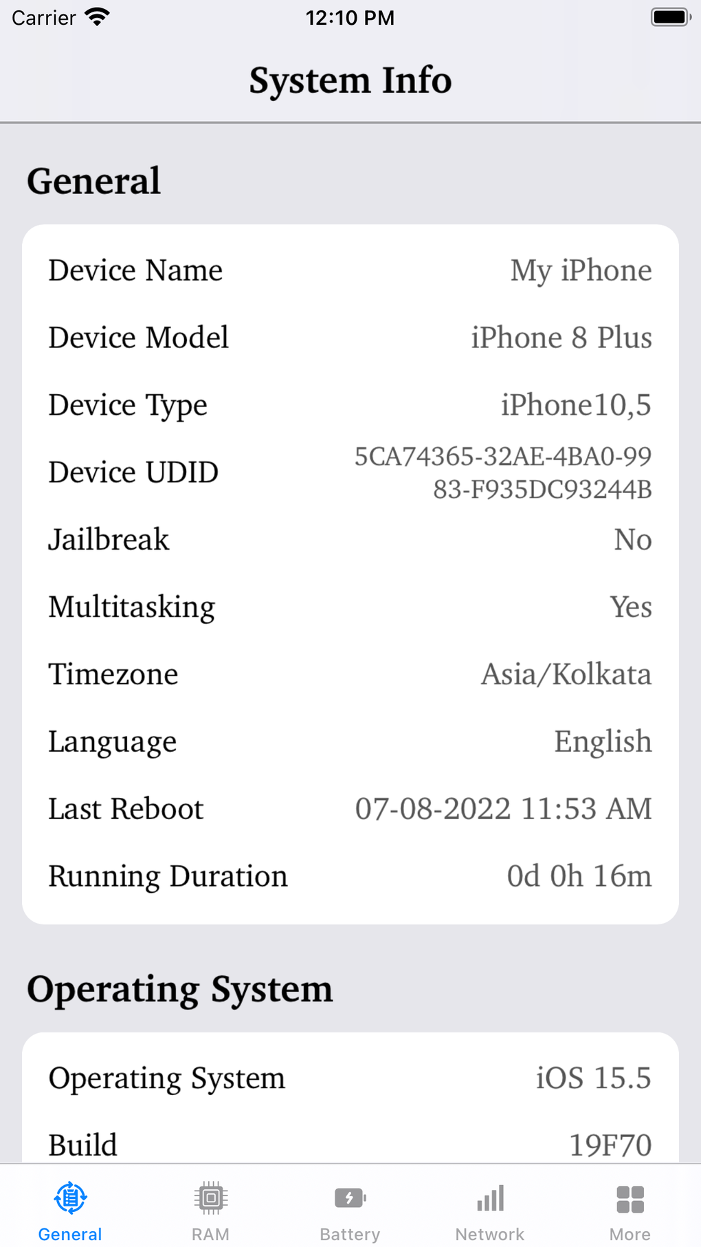 System Info - Monitor RAM OS for iPhone - Download