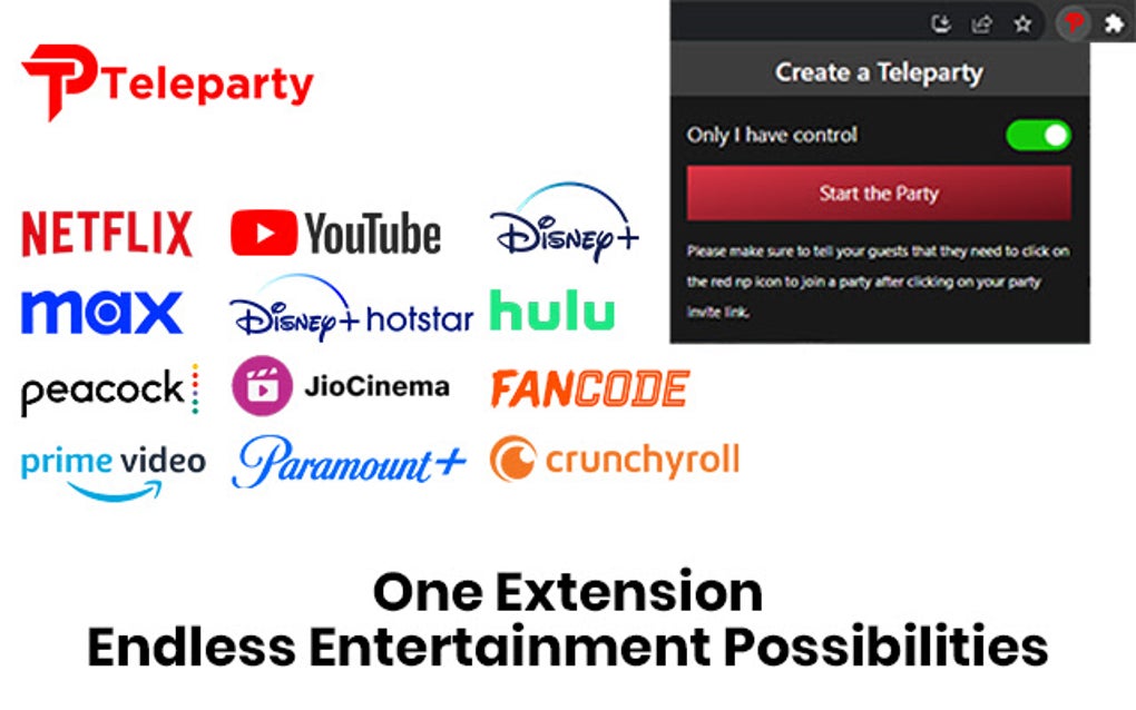 Teleparty für Google Chrome - Erweiterung Download