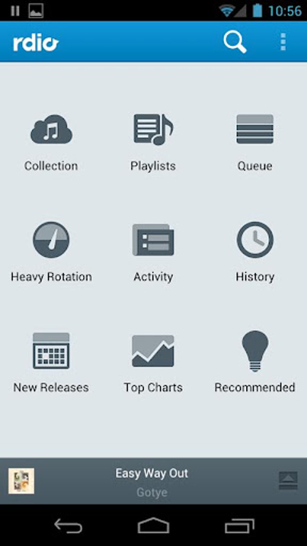 Rdio para Android - Descargar