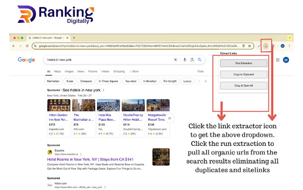 Ranking Digitally Link Extractor Google Chrome 용 - 확장 프로그램 다운로드