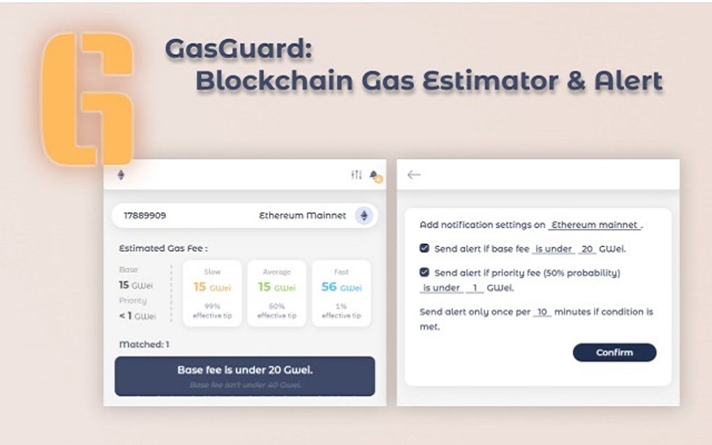 GasGuard: Blockchain Gas Estimator & Alert para Google Chrome ...