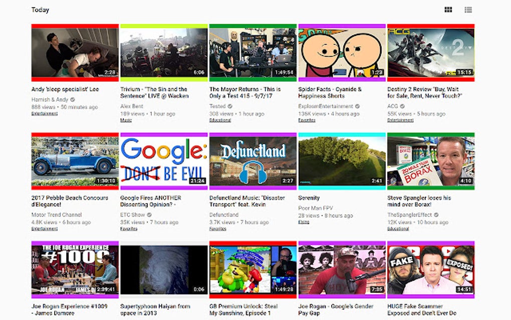 Youtube Categories for Google Chrome - Extension Download