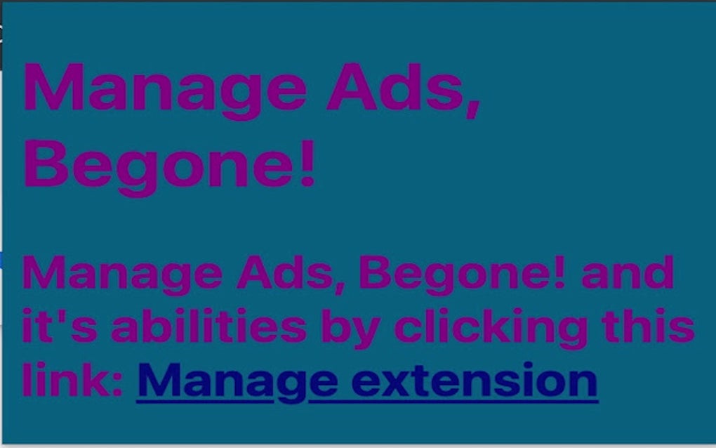 Ads, Begone! for Google Chrome - Extension Download