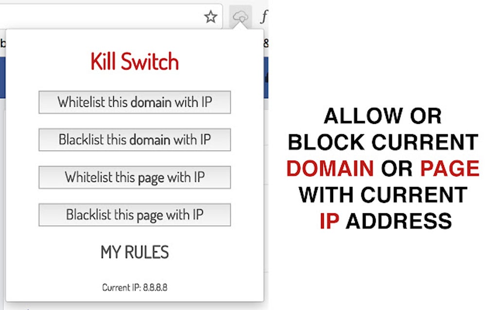 Kill Switch Google Chrome için - Eklenti İndir