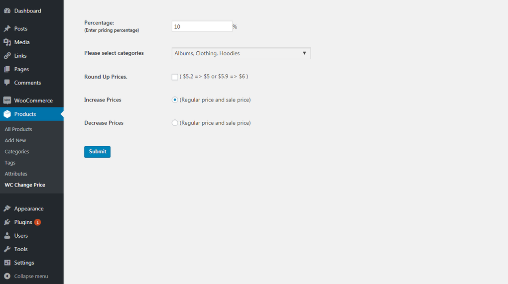 Bulk Price Update for Woocommerce for WordPress - Download