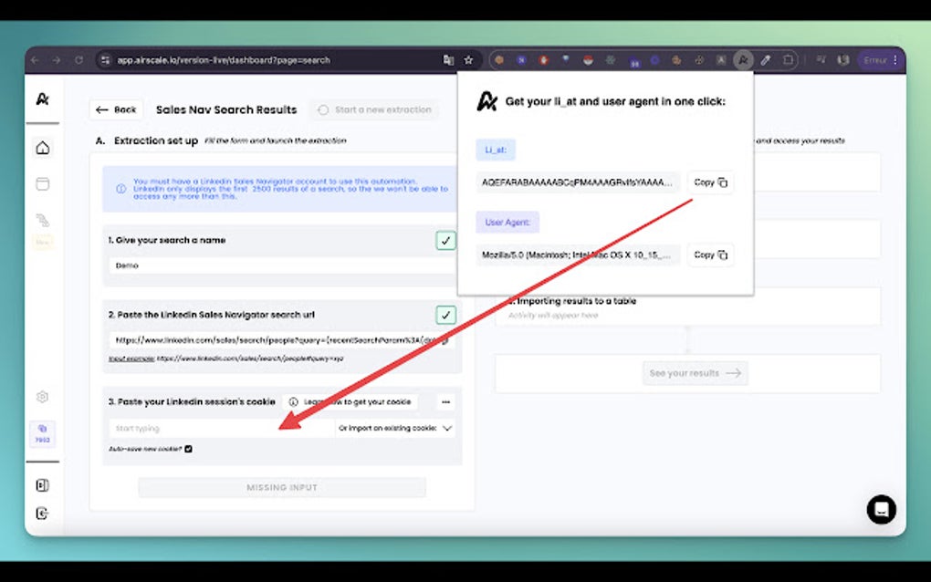 Airscale cookie importer Google Chrome 용 - 확장 프로그램 다운로드