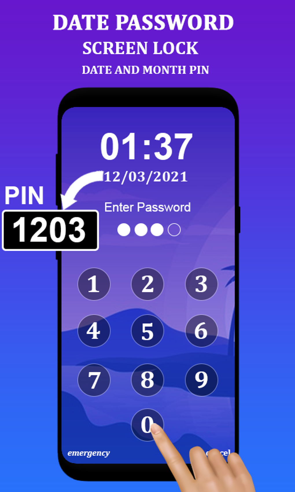 Screen Lock: Current Time Password & Date Password for Android - Download