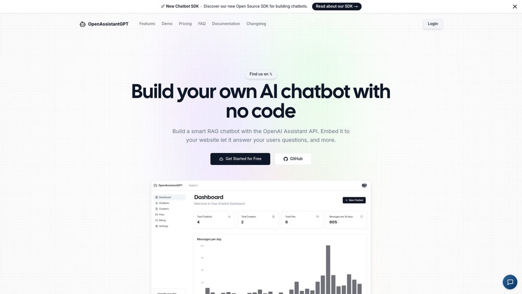 OpenAssistantGPT for AI Chatbot: review, features & use cases