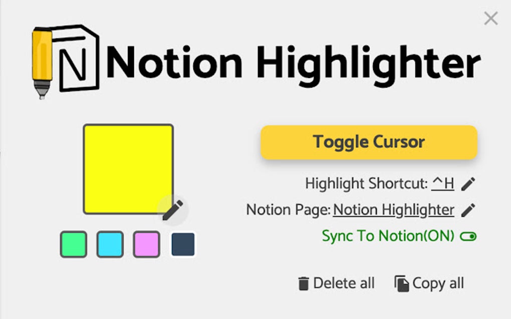 Notion Highlighter for Google Chrome - Extension Download