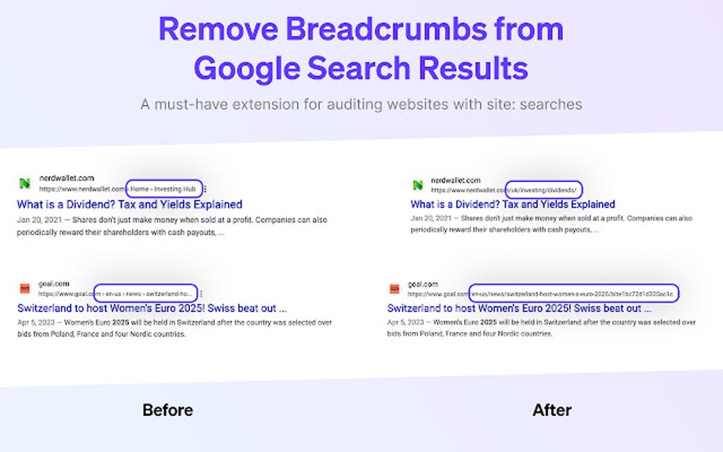 Remove Breadcrumbs para Google Chrome - Extensión Descargar