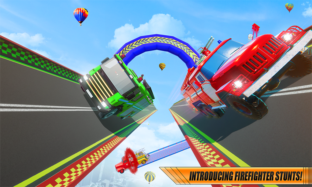 Fire Truck Transform Racing Mega Ramp Stunts Game APK for Android ...