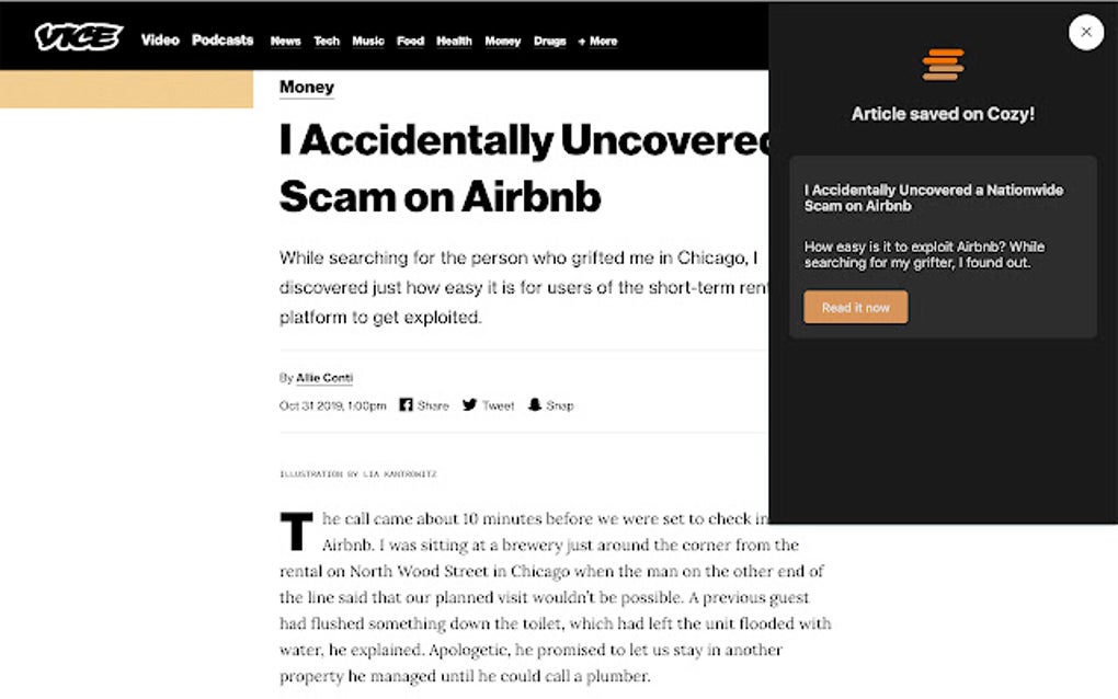 Cozy Reader for Google Chrome - Extension Download