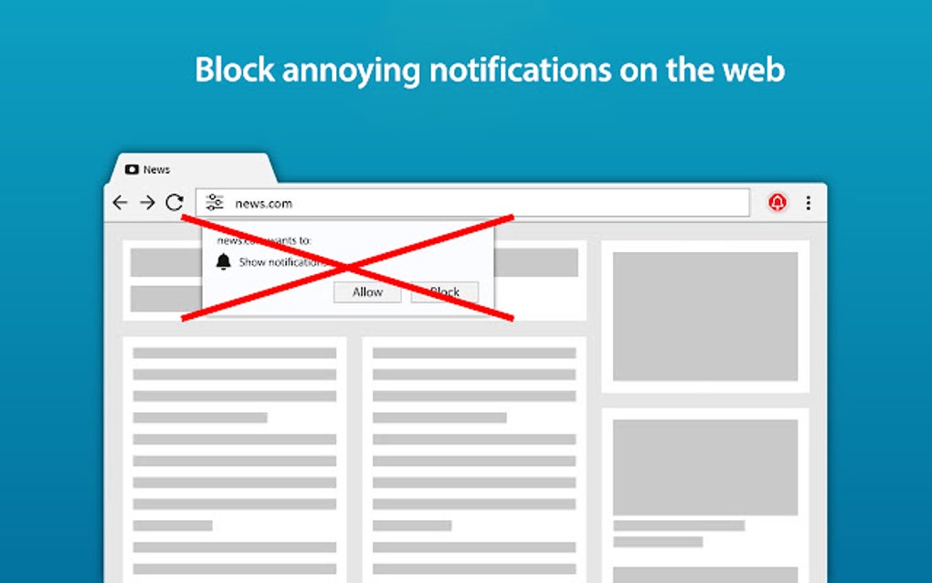Block Notifications - Free Notification Blocker สำหรับ Google Chrome - ส่วนขยาย ดาวน์โหลด