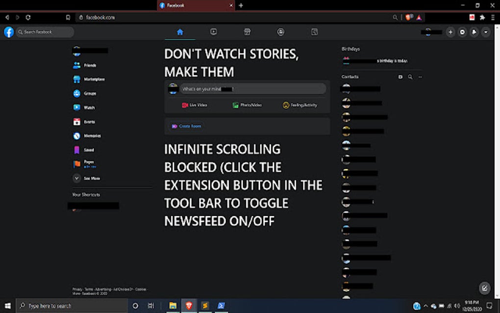 News Feed Blocker para Google Chrome - Extensión Descargar
