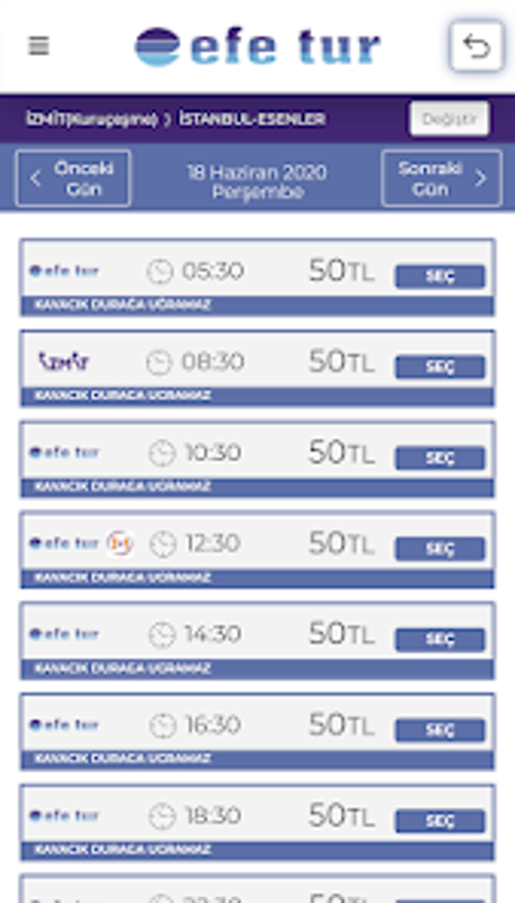 efe tur for Android - Download